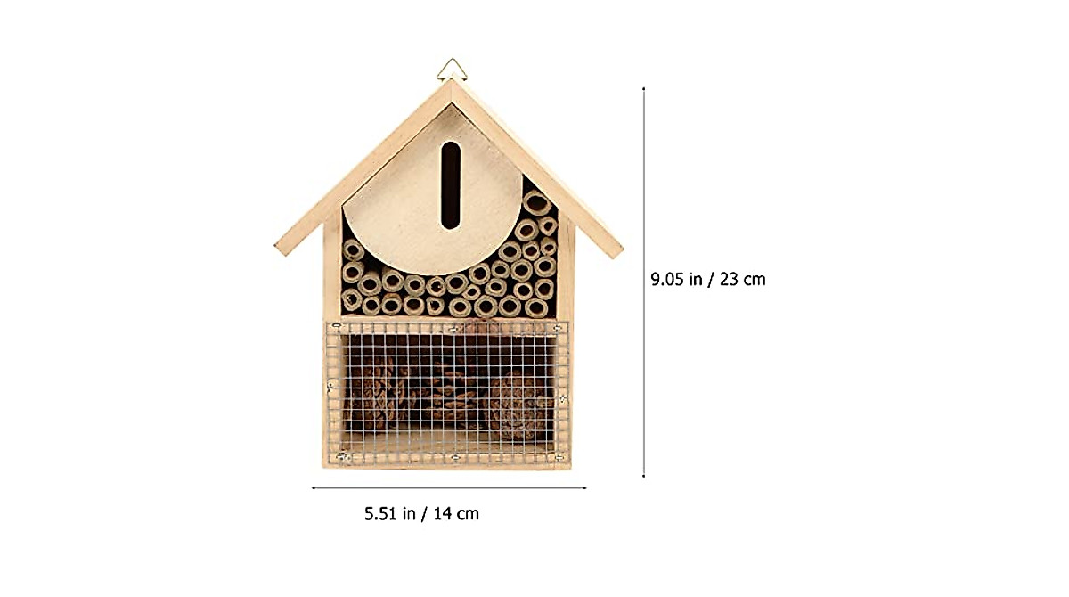 Happyyami Mason Bee House for Pollinators Garden Enhancer