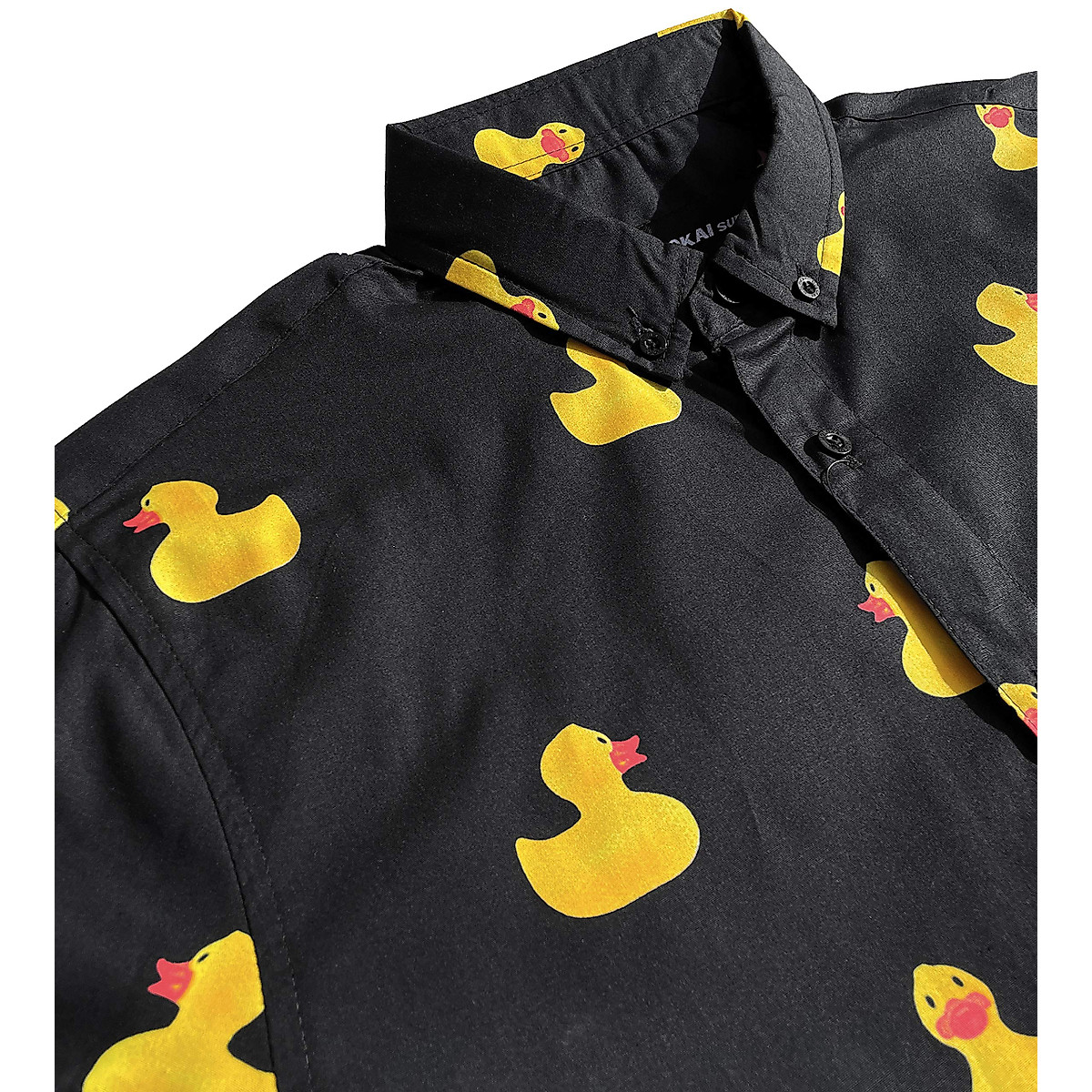 M MOLOKAI SURF Boys Shirts Fun Hawaiian Short Sleeve Shirt (Rubber Ducks, Small)