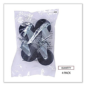Alera SW790004 Optional Casters for Wire Shelving, 125 Lbs./Caster, Black, 4/Set