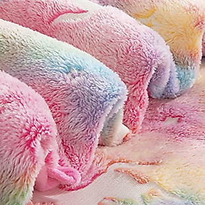 HOMBYS Glow in The Dark Comforter Set 5 Piece Twin/Twin XL with Sheets, Pink Velvet Bedding Comforter Sets for Twin Bed, Ultra Soft Down Alternative Comforter for Teenage Girls Kids, Bed in a Bag