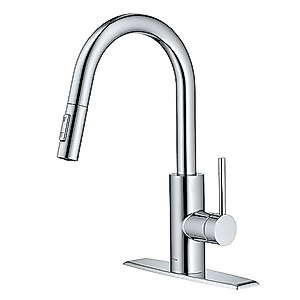 Kraus KPF-2620CH Oletto Single Lever Pull Down Kitchen Faucet, 16 Inch, Chrome