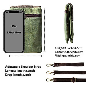 LassZone Women Small Crossbody Purse Cell Phone Pouch Coin Wallet Handbag Mini Tote Shoulder Bag for Smartphone