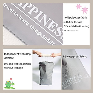 6-Piece Set Storage Box Of Dry And Wet Separation Clothes, Luggage Packing Organizers, With Shoe Bag, Laundry Bag, Toiletries Bag And Cosmetics Bag, Portable Travel Accessories(Pink)