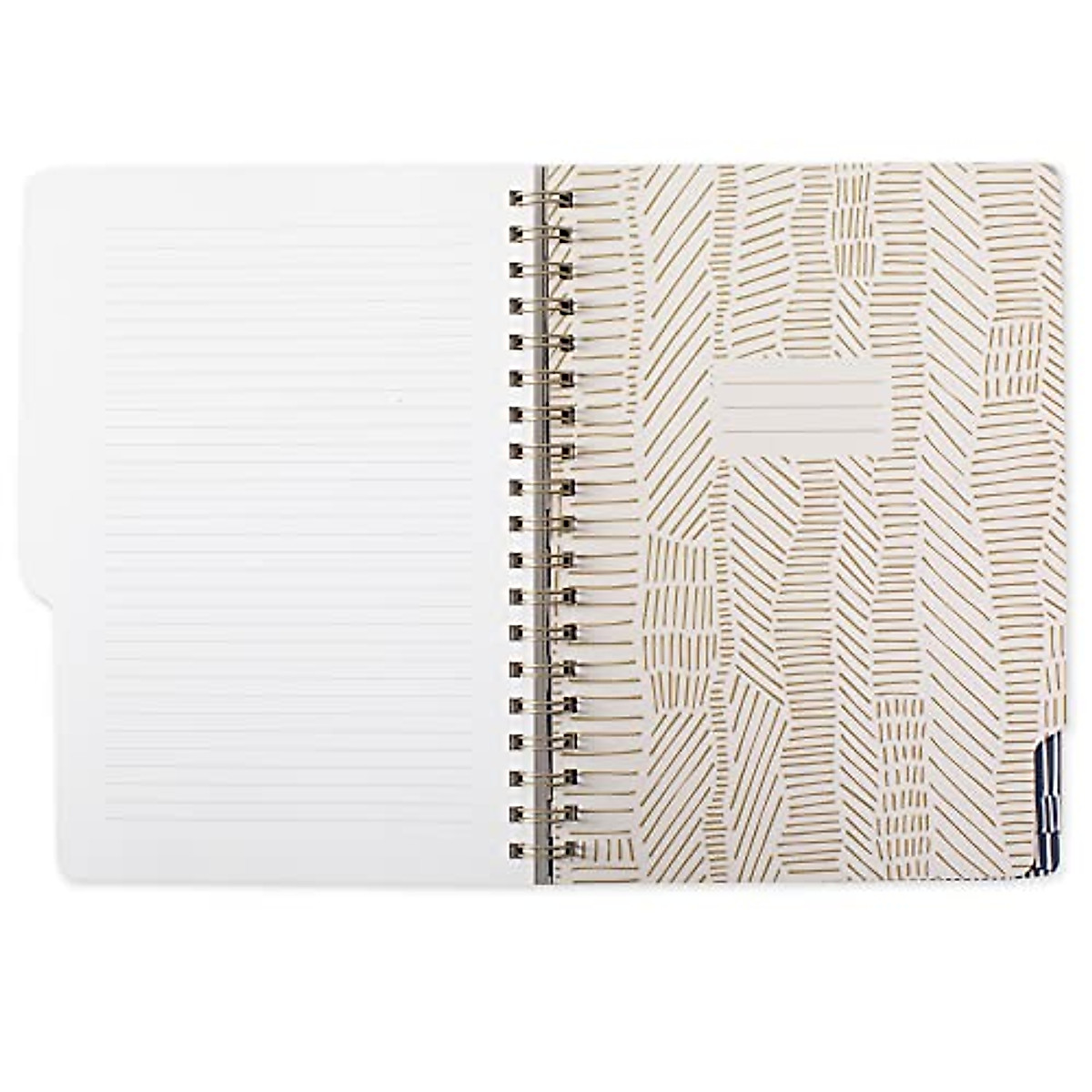 Fringe Studio Large Tab Notebook,"Tribal Lines", Flexible Paperback Cover, College Ruled, 5 Subject/Die-Cut Dividers, 7.25" X 10", 180 Lined Pages (343007), Multicolor