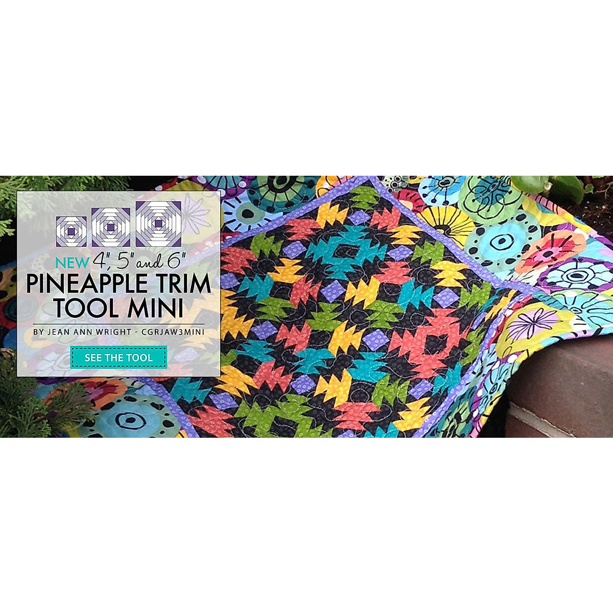 Creative Grids Pineapple Trim Tool Mini Quilt Ruler - CGRJAW3MINI