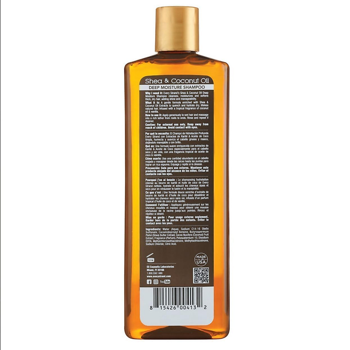 Every Strand Shea & Coconut Oil Deep Moisture Shampoo, 13.5 Oz