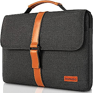 DOMISO 12.5-13 Inch Laptop Sleeve Case Handbag with Velcro Compatible with MacBook Pro 14 inch 2021 2022 M1 Pro / 13.5" Surface Book/Lenovo/HP,Dark Grey