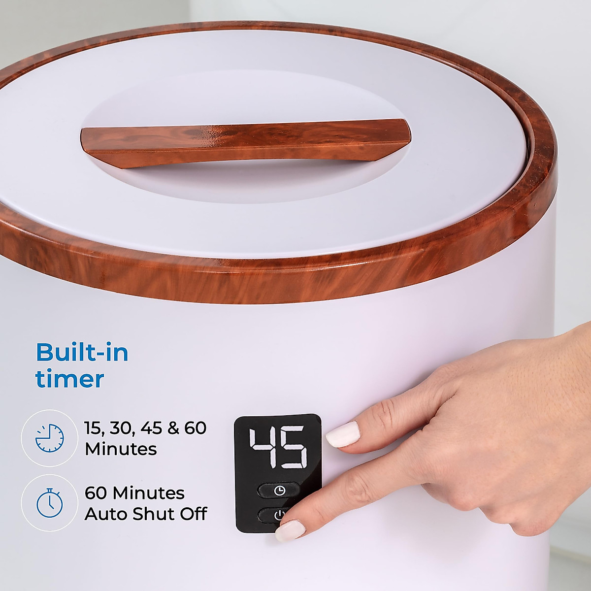 SereneLife Towel Warmer Bucket, with Customized Fragrance for Spa and Bathroom, Luxury Towel Heater Gifts for Him & Her, Auto Shut off, Fits 2 large Towels, Blankets, Bathrobes, PJ's (Cherry)