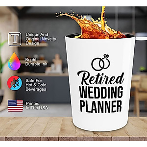 Flairy Land Wedding Planner Shot Glass 1.5oz - Retired Wedding Planner - Wedding Officiant Event Countdown Planning Future Brides Grooms Anniversary
