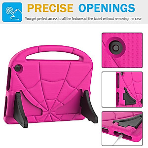 All-New Tablet Kids Case for 2021 Tablets 10in - Patamiyar Light Weight Shock Proof 10" Kids Friendly Case with Screen Protector Handle Stand Imcompatible with 10inch Samsung iPad Tablets -Rose