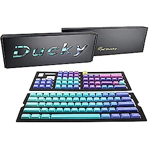 108 Key ABS Double Shot SA Keycap Set - Azure (Hardcap / Ducky)