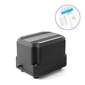 PONDFORSE Quiet Air Pump 475GPH 30L/MIN 20W 4 Outlets Ajustable Airflow for Aquariums, Fish Tanks, Hydroponic Systems