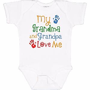 inktastic My Grandma and Grandpa Love Me Baby Bodysuit 6 Months 0020 White 26a30