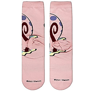 Odd Sox, Nickelodeon SpongeBob Cartoon Socks, Gary The Snail, Fun Novelty Mens Crew, Large