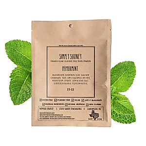 Zero Waste up to 6 Month Supply Organic Vegan Fluoride Free Tooth Powder Peppermint Flavor- Ships Without Any Plastic Packaging I Natural Whitening I Stronger Teeth