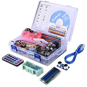 KINREA Project Super Starter Kit with Tutorial, Controller Board, LCD1602, Servo, Stepper Motor, Relay etc. with Arduino IDE Projects K4