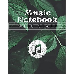 Music Notebook Wide Staff: Blank Sheet Music Writing Notebook For Beginners And Intermediate, Music Manuscript Paper With. 120 Pages 6 Staves Per ... Gift For A Music Producer Or Teacher]