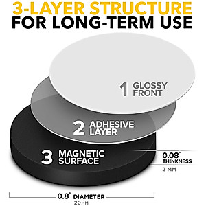 X-bet MAGNET Round Magnets 100 pcs and Large Magnetic Dots 40 pcs