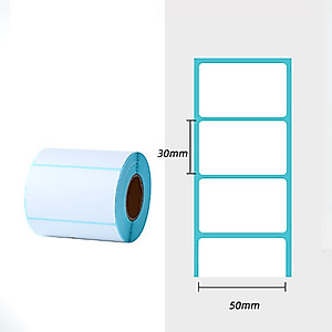 50 x 30mm White Rectangle Stickers Rectangular Printer Labels Printable Food Container Labels Blank Paper Name Tags Thermal Label Stickers