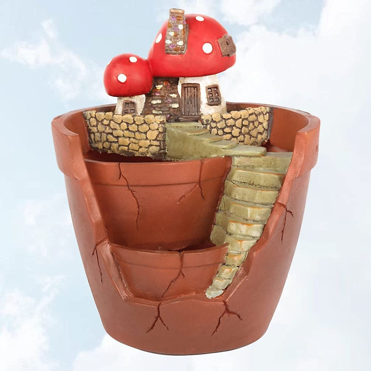 FOMIYES Resin Succulent Planter Flower Plant Pot Pot Sky Garden Pot Succulent Flower Basket Cacti Sedum Succulent Bonsai Planter Box City of House