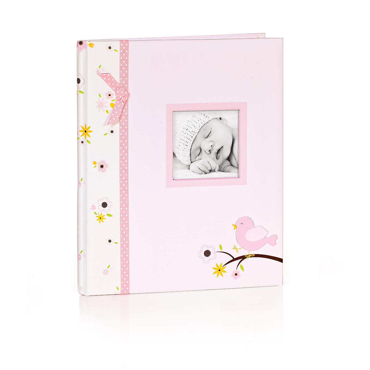 Lil Peach Birdie Baby Five Year Memory Book Photo Journal, Cherish Every Precious Moment of Your Babys First Years, Pink