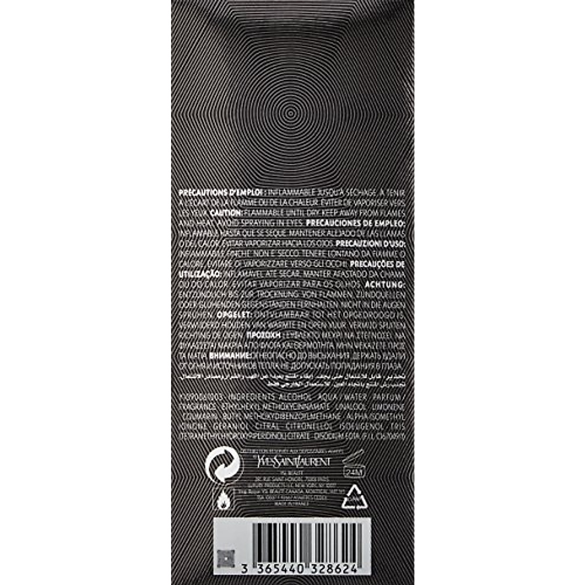 Yves Saint Laurent L'Homme La Nuit De Eau De Toilette Spray for Men, 6.7 Ounce