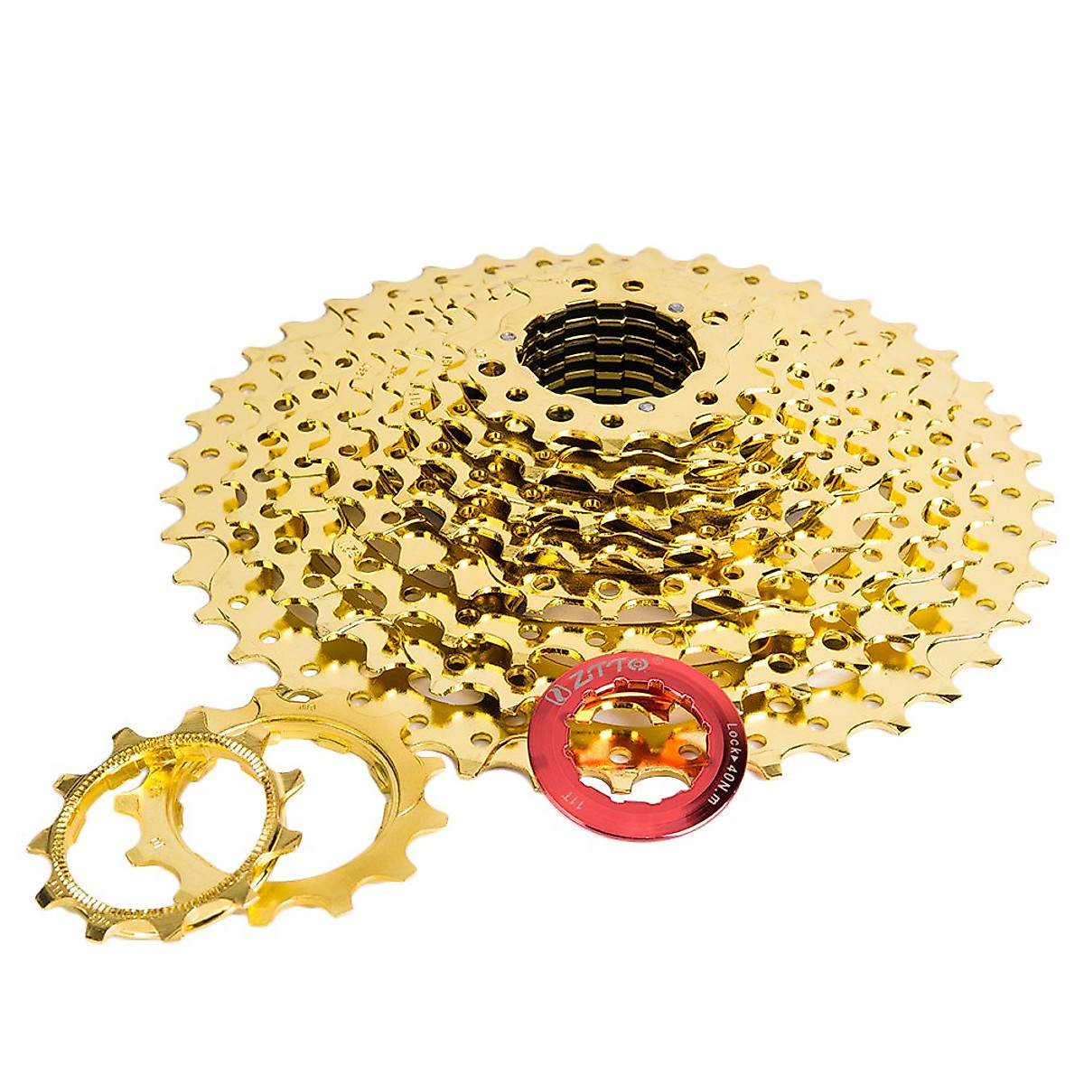 ZTTO MTB Cassette 10 Speed Mountain Bike Freewheel Gold 10S 11-36T/42T Bicycle Sprocket (Gold 11-42T)