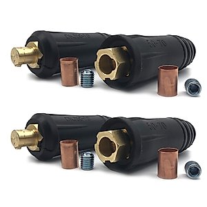 RX WELD Welding Cable Quick Connector Pair DINSE-Style (300Amp-400Amp (#1-2/0) 50-70 SQ-MM 2-set)