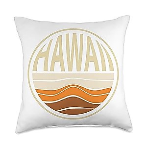 Aloha Hawaii Hawaiian Island Gifts Palm Beach Surf Hawaii Throw Pillow, 18x18, Multicolor