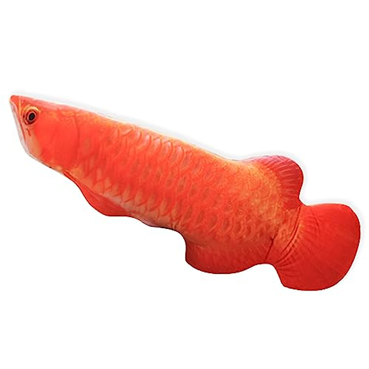 AUCOOMA Fish Plush Stuffed Animal Red Gold Arowana Fish Plush Pillow Plushie Toy 11.8"