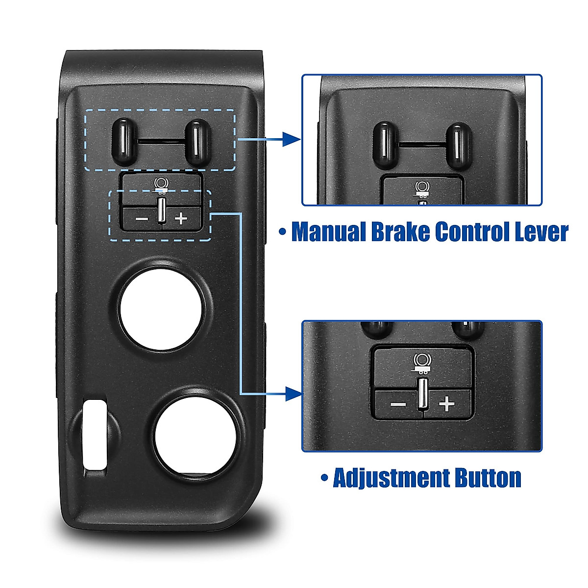 X AUTOHAUX Trailer Brake Control Switch Panel Fit for Chevy Silverado 1500 2500HD 3500HD for GMC Sierra 2014-2019 Replaces 84109447 23476237 Black