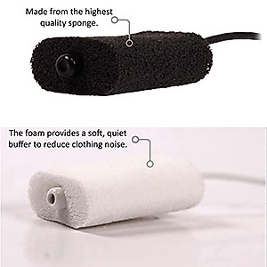 URSA Mini Foamies: Soft Mini Foam Mounts for Wireless Lav Mics. Can be Stuck Directly to The Skin or Costume. Fits SANKEN COS11, DPA 6060, Countryman B6, Sennheiser MKE1 (Pack of 12) (White)