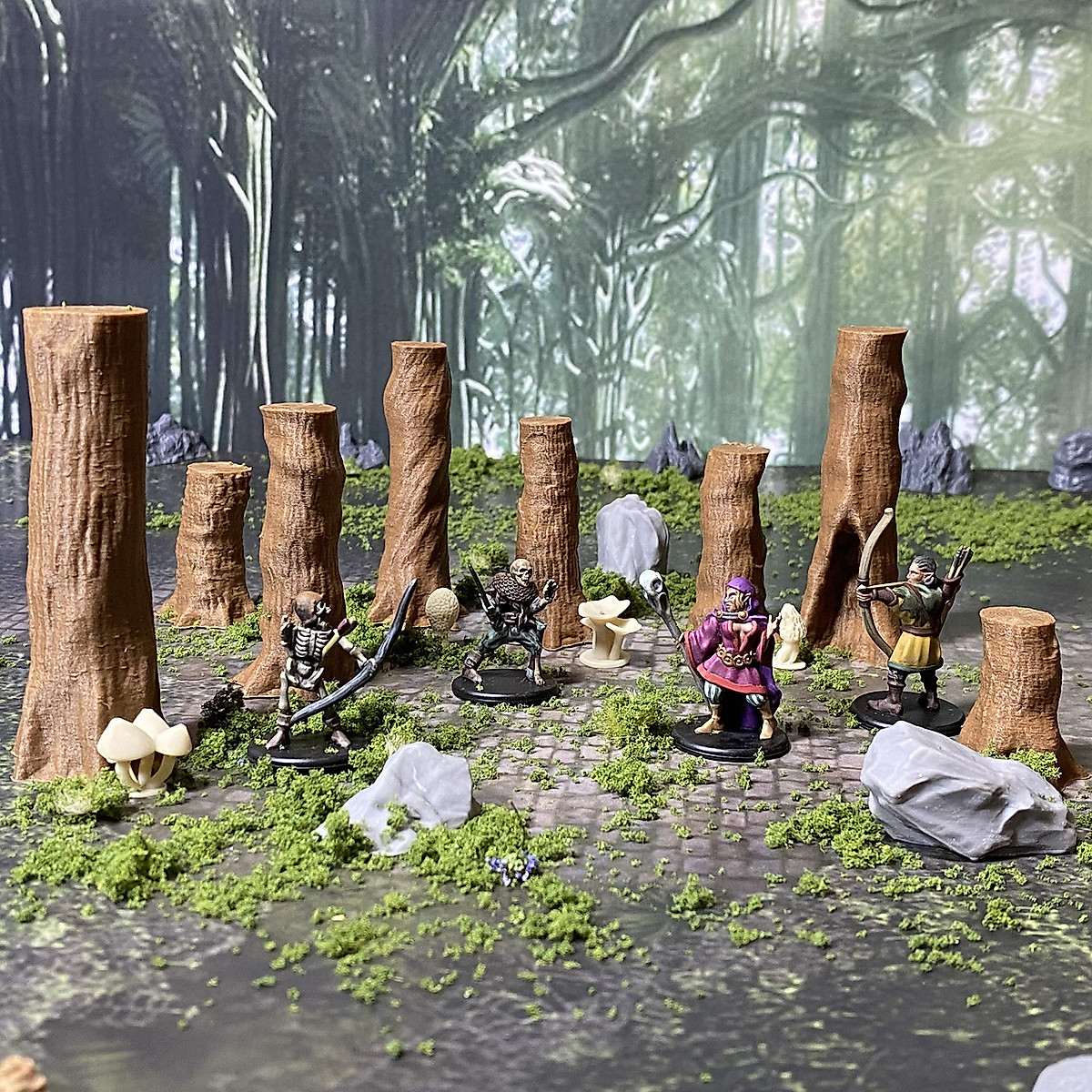 Extruded Gaming Forest Trees Set 2