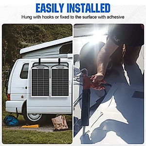 ECO-WORTHY 520Watt 12Volt Flexible Solar Panel Kit for Off Grid Home RV, Boat and Uneven Surfaces:4pcs 130W Mono Solar Panel + 40A 12V MPPT Charger Controller + Solar Cable + Tray Cable + Y Branch