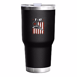 liabiliies Coffee Tumbler 30 oz F47 Fighter Jet F-47 Jet Fighter Aircraft Tumbler with Lid and Straw Insulated Tumblers Stainless Steel Tumbler Funny Gifts