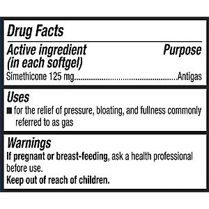 Equate Extra Strength Gas Relief 125 mg 72 Softgels (Twin Pack)