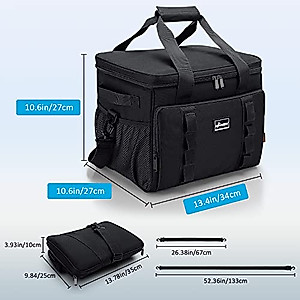 Soft Cooler Bag, Collapsible Soft Sided Insulated Cooler, 40 Can Beach Cooler, Ice Chest, Large Leakproof Lunch Camping Cooler, 24L Travel Cooler for Grocery Shopping, Picnic, Fishing, Road Trips