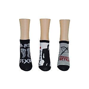 The Walking Dead Lowcut Socks (3 Pair) - Daryl Dixon - Fits Ladies Shoe Size: 4-10
