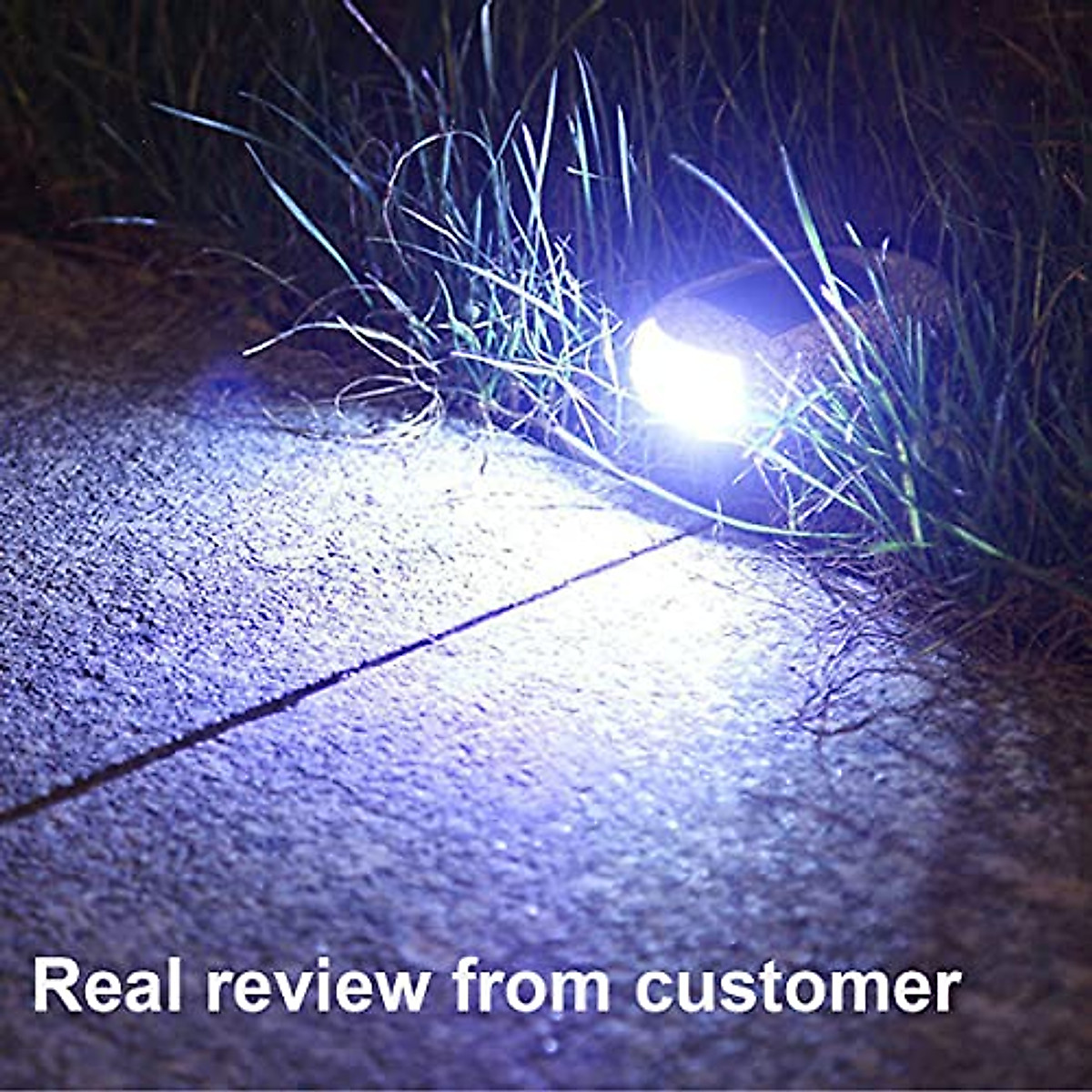 HULPPRE 6-Pack Solar Rock Lights,Decorative Stone Pathway Lights IP65 Waterproof Solar Deck Dock Lights,Step Lights,Solar Ground Lights,Road Studs/Markers for Sidewalk,Driveway,Pool
