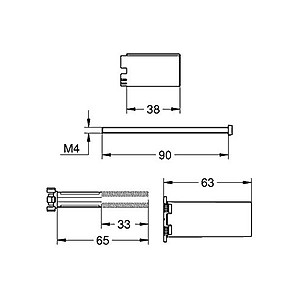 Grohe 14048000 Universal extension set, 1” (25mm)