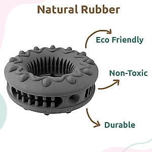 SIMENA Tough Chew Toys for Dog Teeth Cleaning, Teething Toy for Medium Breeds, Dog Toothbrush Toy, Use with Peanut Butter or Toothpaste, Dog Chew Sticks (Bone, Blue)