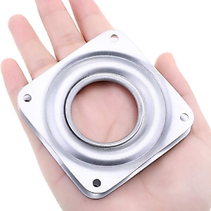 4" Lazy Susan Square Lazy Susan Turntable Bearings Rotating Bearing Plate Steel Ball Bearing Rotating Tray with 150 Pound Capacity, 5/16 Inch Thick