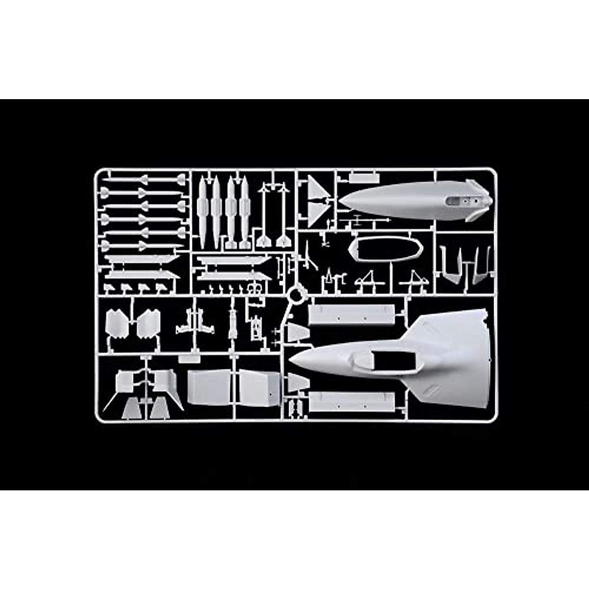 Italeri -2822 F-22A Raptor, 1:48 Scale, Model Kit, Plastic Model to Mount, Modeling, Grey, IT2822