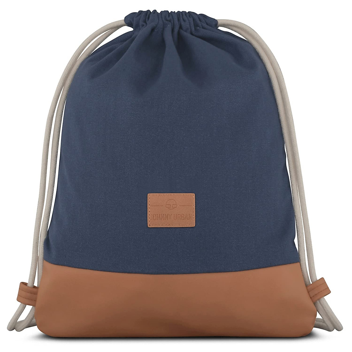 Drawstring Bag Cotton Blue JOHNNY URBAN Canvas Gymsack Sackpack Sack Men & Women