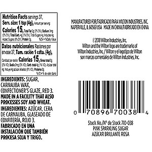 Wilton Sparkling Sugar Decorating Sprinkles, 5.25 oz., Pink
