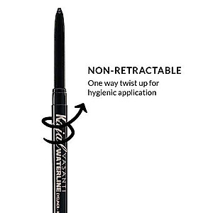 VASANTI Kajal Waterline Eyeliner Pencil - Long-lasting, Waterproof, Smudge-proof, Safe for Sensitive Eyes, Waterline Eye Liner - Opthalmologist Approved and Tested (Slate Grey)