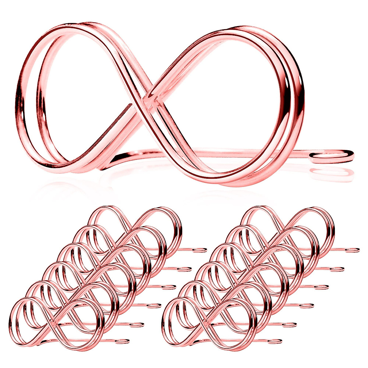 Pullan Table Number Holder Stands 12 Pack - Wedding Seating Labels Placecard Clips | Name Setting Place Card Holders | Photo Picture Cards Display Stand for Party | Reserved Sign Numbers Rose Gold