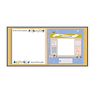 Lucy Darling Baby Memory Book, Themed Baby First Year Book, First 5 Years Journal & Photo Album for Baby Boy/Girl, Keepsake Books, Gender Neutral Memories & Milestone Book, Mom Gift - Golden Blossom