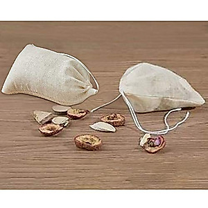 Weoxpr 24 Pieces Reusable Drawstring Soup Bags - 4 x 6 inch Straining Cheesecloth Bags, Cotton Coffee Tea Brew Bags, Soup Gravy Broth Brew Bags, Herbs Sachets, Muslin Bags for for Home Kitchen Use