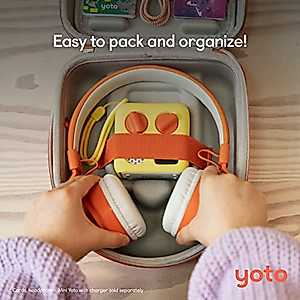 Yoto Mini Travel Case – Kids Accessory, Protective Hard-Shell Carrier with Adjustable Shoulder Strap, Holds Mini, Headphones and Up to 30 Audiobook Cards